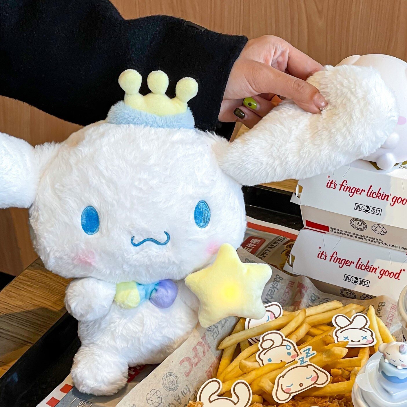 KFC Sanrio Series Wish Me Mel Cinnamoroll Cartoon Plush Packaging Doll ...