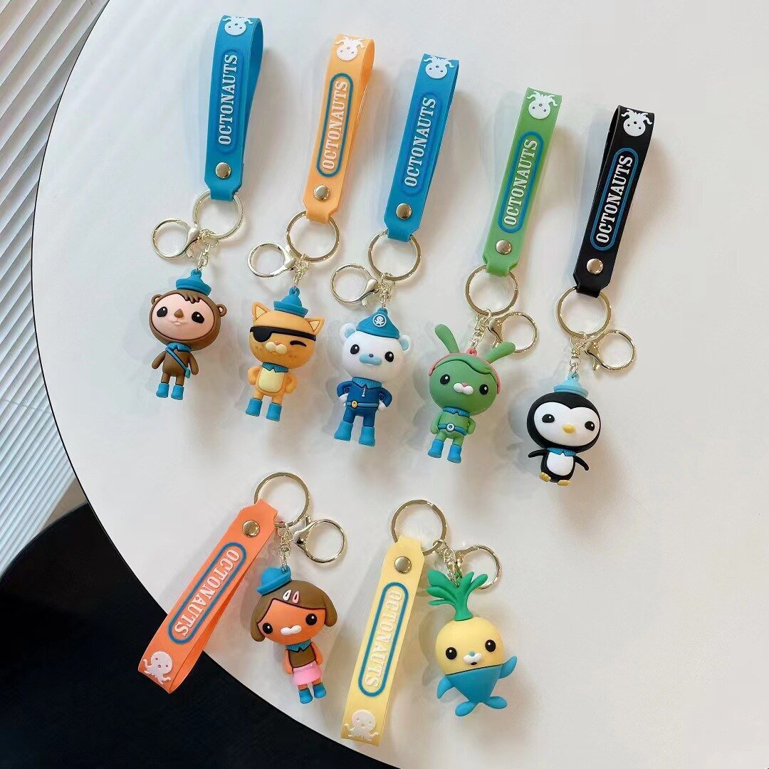 Octonauts Action Figures Keys Buckle Creative Soft Rubber KeyChain ...