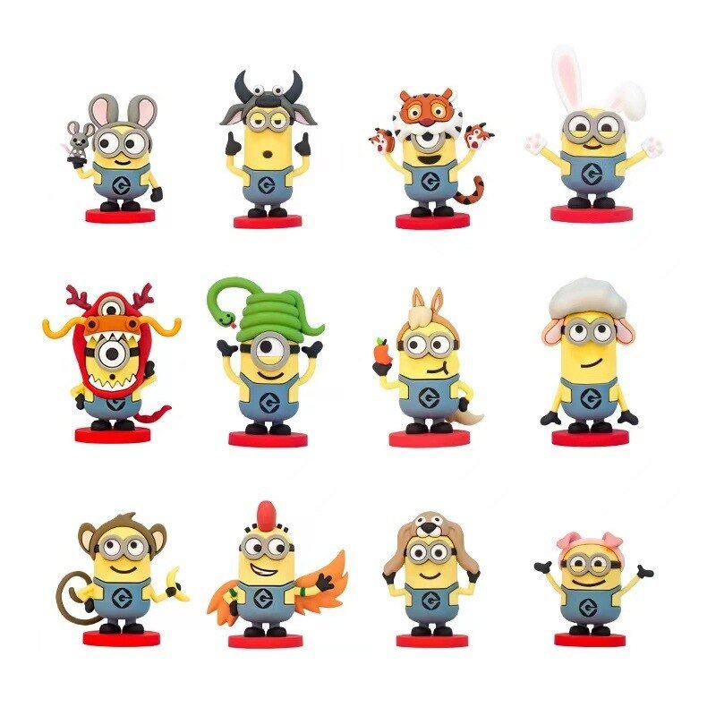 Despicable Me Anime Action Figure Minion Zodiac Anime Manual Pvc Statue ...