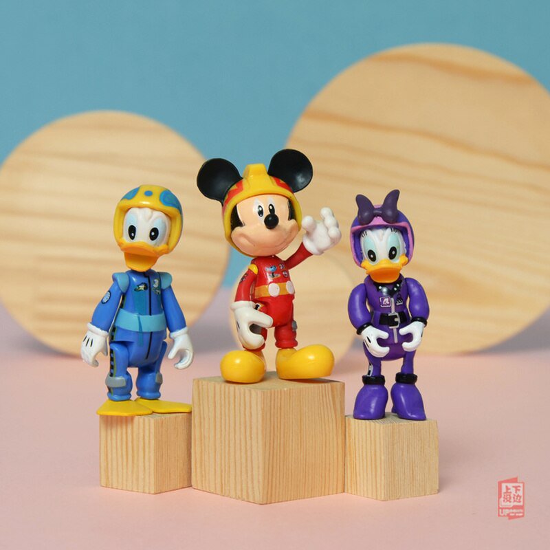 Disney Minnie Donald Duck Daisy Goofy Chipn Dale Figure Racing