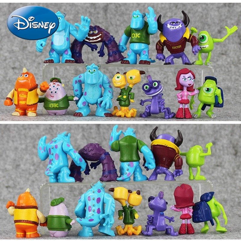 12pcs Disney Monsters Inc Action Figures Mike James P. Sullivan Randall ...