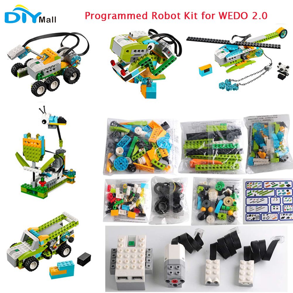 DIY Programing Robot Electronic Bricks Kit Compatible with Legoeds Wedo2.0