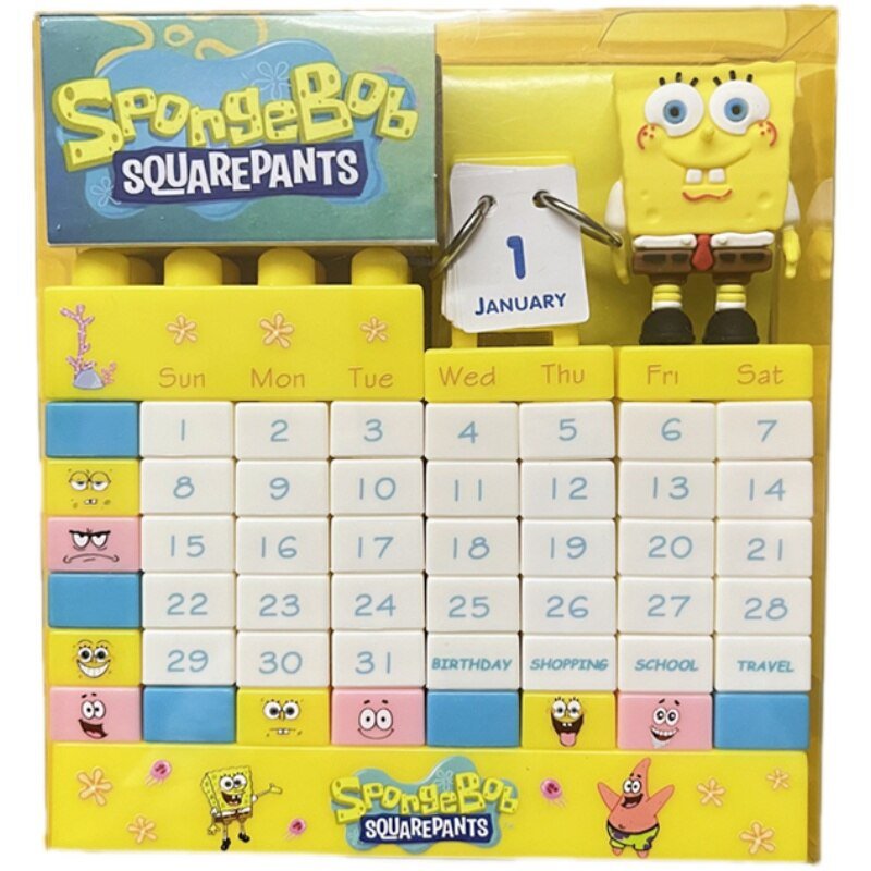 Spongebobs Patrick Star Squidward Tentacles Cartoon Block Calendar