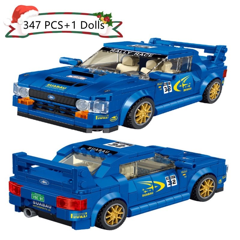 Supercar Speed Champion Rally WRX Car Model Set City Racing Building ...