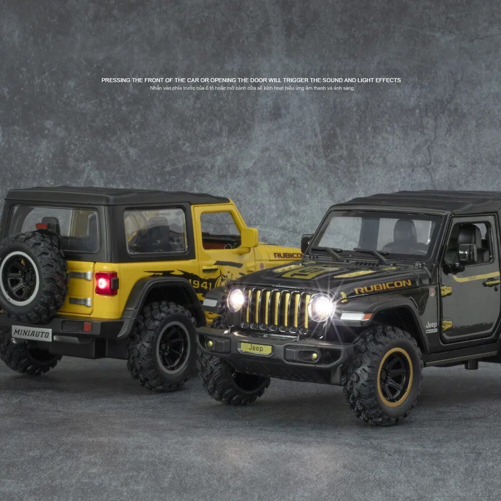 1:32 Jeeps Wrangler Rubicon Off-Road Alloy Model Car Toy Diecasts Metal ...