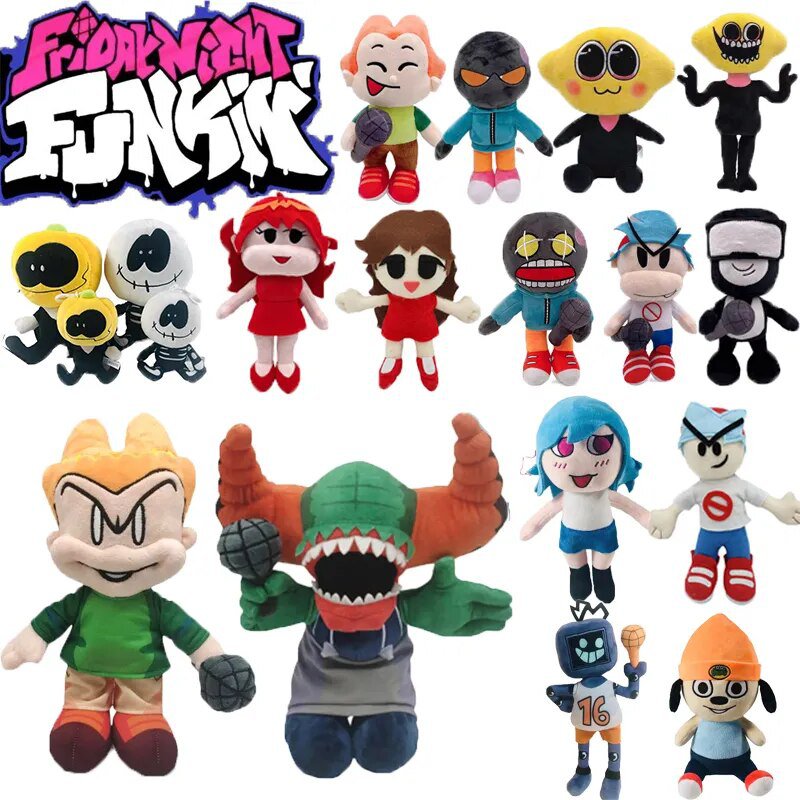 Game Friday Night Funkin Plushie Whitty Boyfriend Plush Toy Skid Pump ...