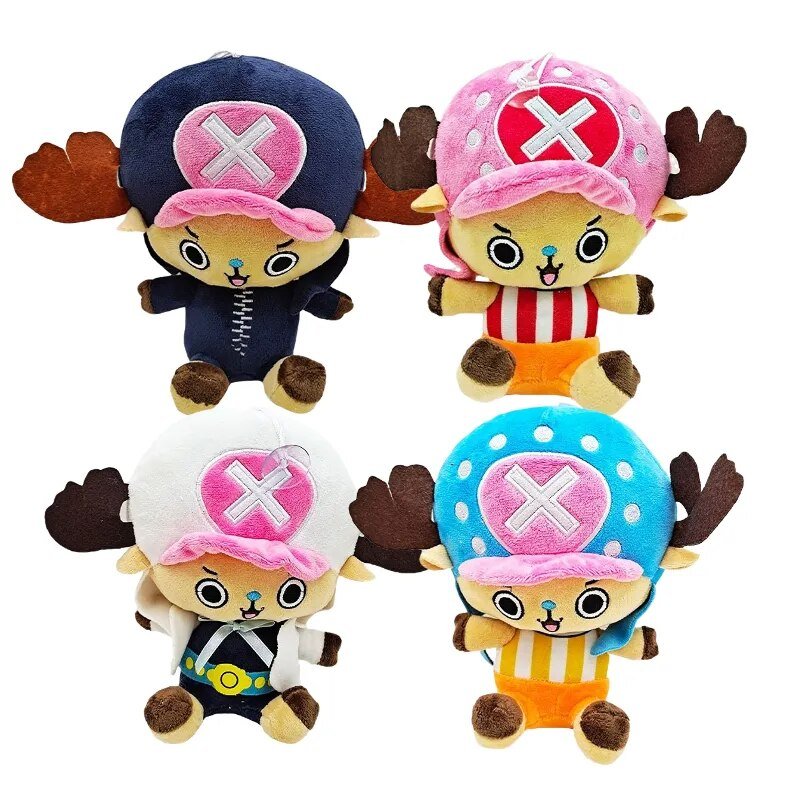 20cm Anime One Piece Plush Stuffed Toys Chopper Luffy Cartoon Figures ...