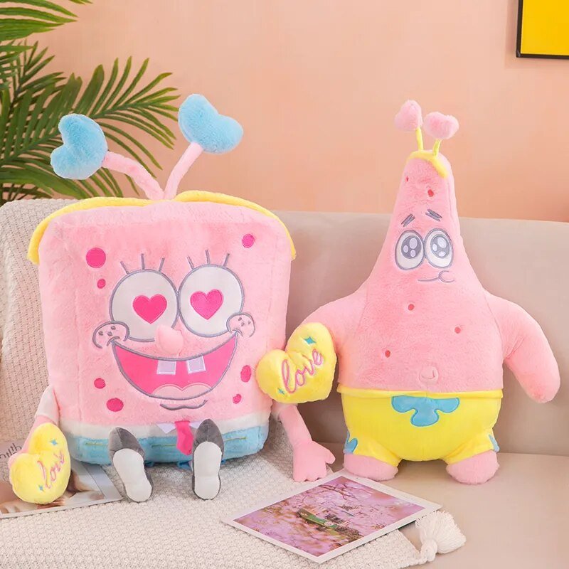 45cm Pink Spongebob Squarepants Plush Doll Anime Patrick Star Stuffed ...