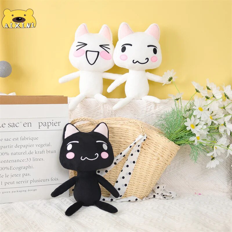 Kawaii Toro Inoue Cat Anime Game Plush Toy Soft Cartoon Black Cat ...