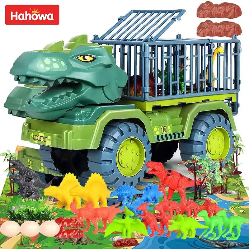 Kids Dinosaurs Transport Car Toy Dino Carrier Truck Indominus Rex ...