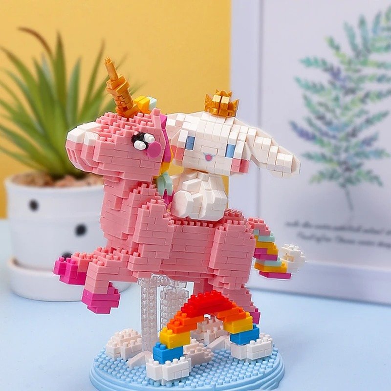 Sanrio Kawaii Miniature Small Granule Adult Assembled Building Blocks ...