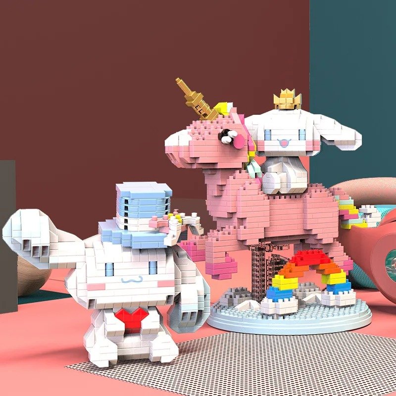 Sanrio Kawaii Miniature Small Granule Adult Assembled Building Blocks ...