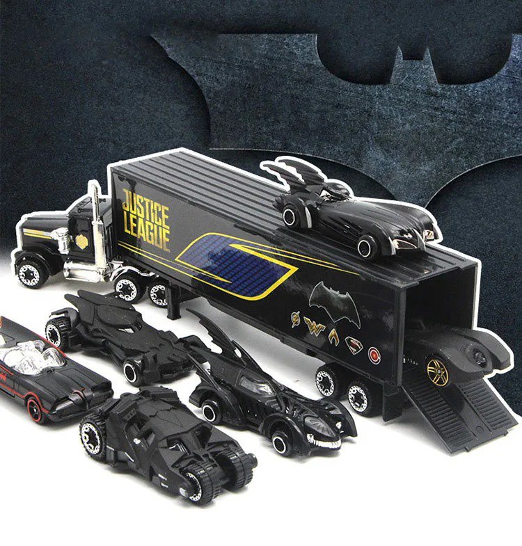 Disney 7pcs/set Batmobile Pixar Cars Alloy Cars Chariot