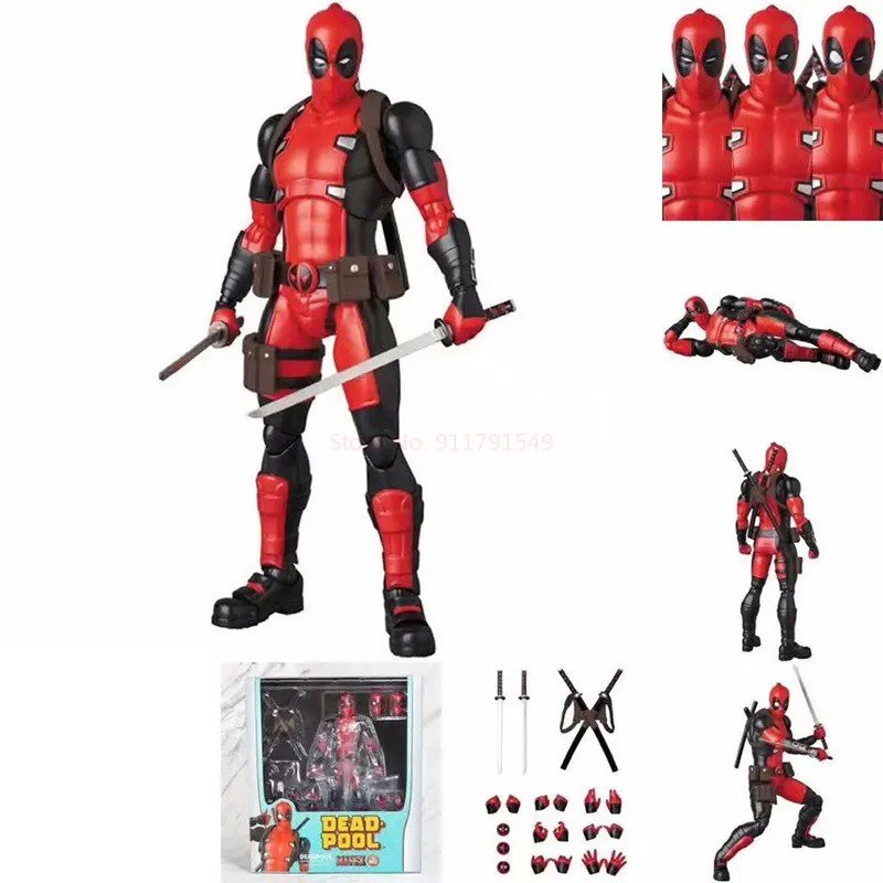 16cm Mafex 082 Marvel X-Men Deadpool Action Figure Comic Version ...