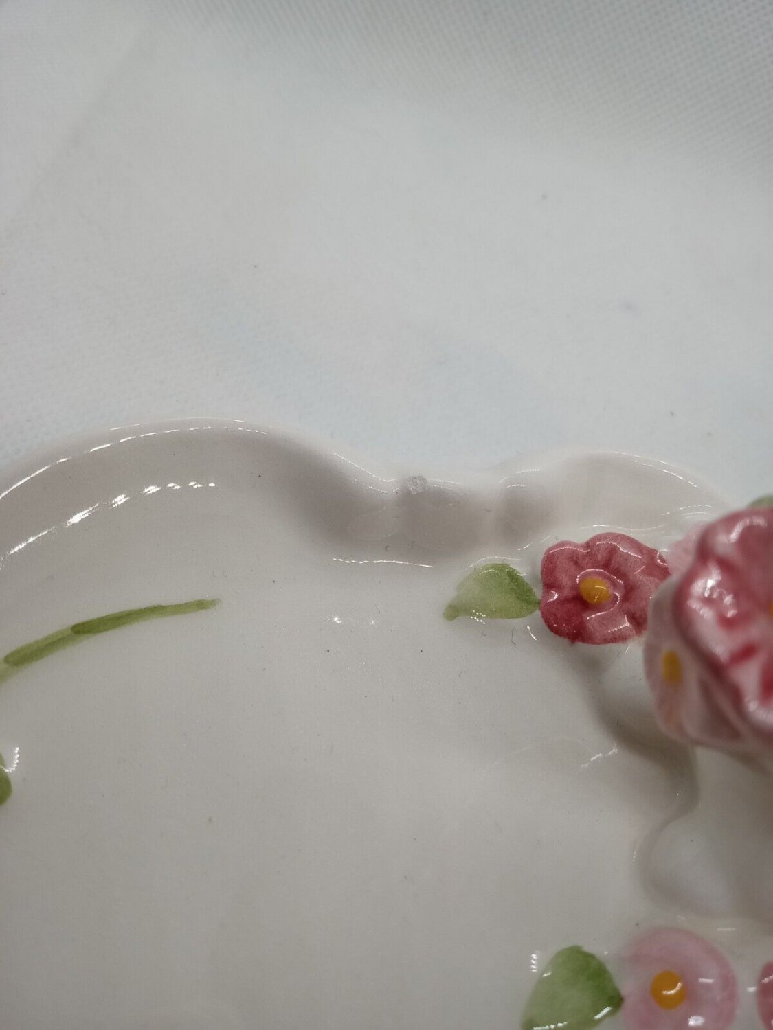 Vintage Avon 1985 Ceramic Bunny Rabbit Floral Trinket/Soap Dish 5.5"X3 ...
