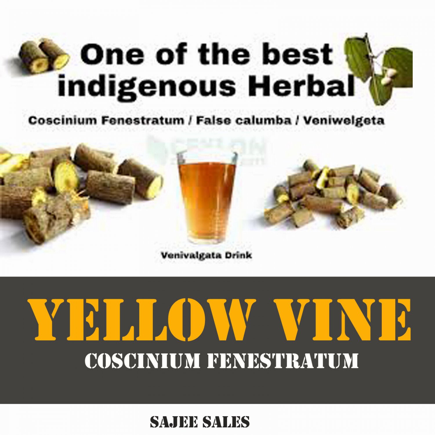 Venivel Calumba Wood sticks powder coscinium fenestratum Venival Ceylon ...