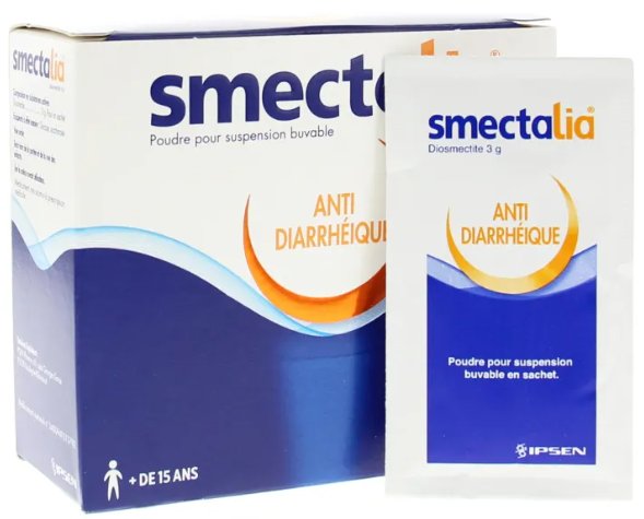 Smectalia for Acute Diarrhea-Pack of 18 Sachets-Orange Vanilla Flavor