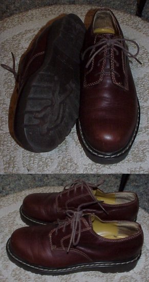 Women's PRIMA ROYALE Uni-Trend Brown Leather Lace-Up Shoes Size 8.5 (8 1/2)