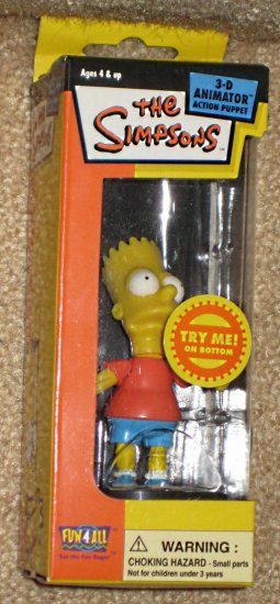 Bart Simpson 3D 3-D Animator Puppet The Simpsons NEW in Package