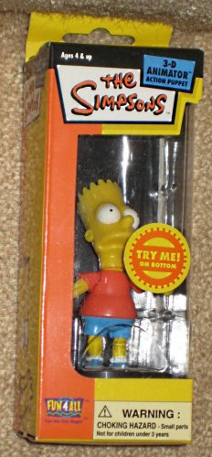 Bart Simpson 3D 3-D Animator Puppet The Simpsons NEW in Package