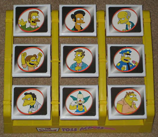 The Simpsons Toss Across Tic-Tac-Toe Game Homer Bart Lisa Maggie Marge