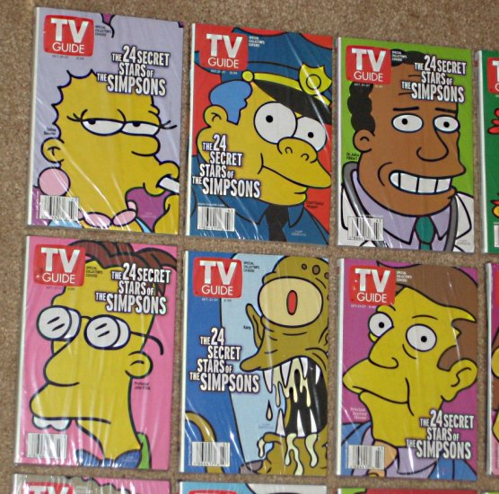 The 24 Secret Stars of The Simpsons - TV Guide Magazine - Complete Set ...