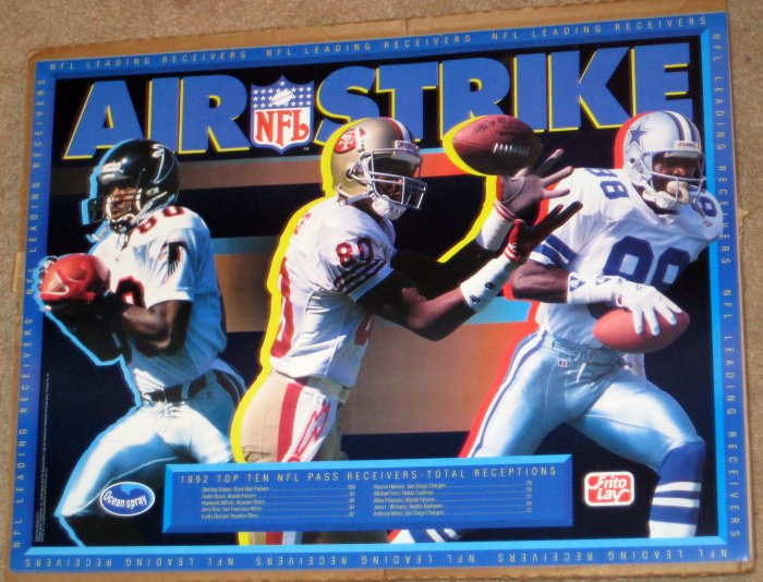 NFL 1992 League Leaders Poster Set of 5 Football Frito Lay Ocean Spray ...