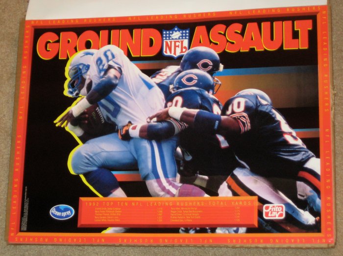 NFL 1992 League Leaders Poster Set of 5 Football Frito Lay Ocean Spray ...