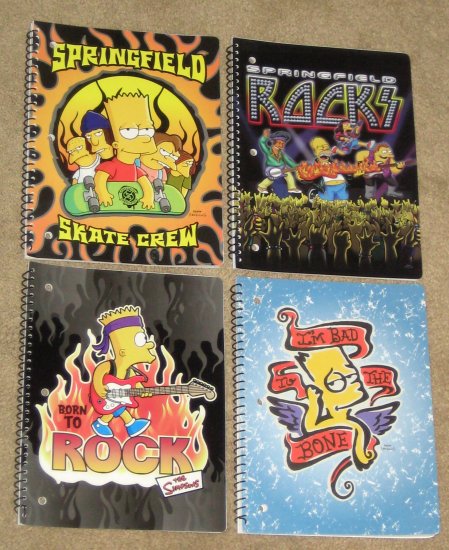Simpsons Stationery Lot Pen Pencil Notebook Memo Pad Homer Cube Bart ...