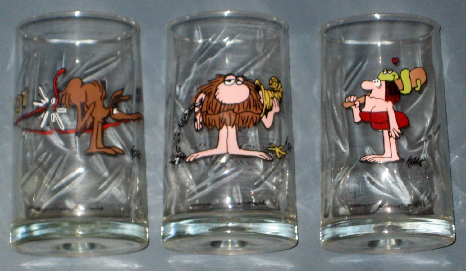 Arbys Bc Ice Age Collector Series Drinking Glass Lot Of 5 1981