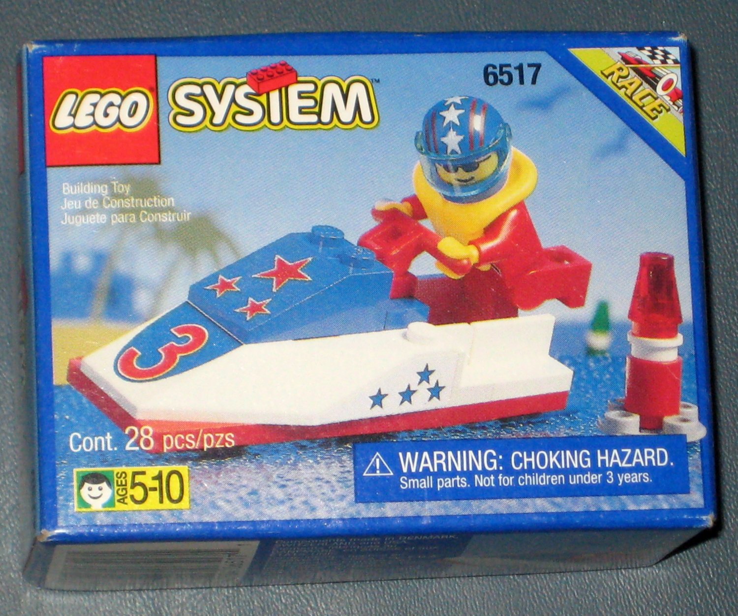 Lego System 6407 Fire Chief 6324 Chopper Cop 6517 Water Jet 3
