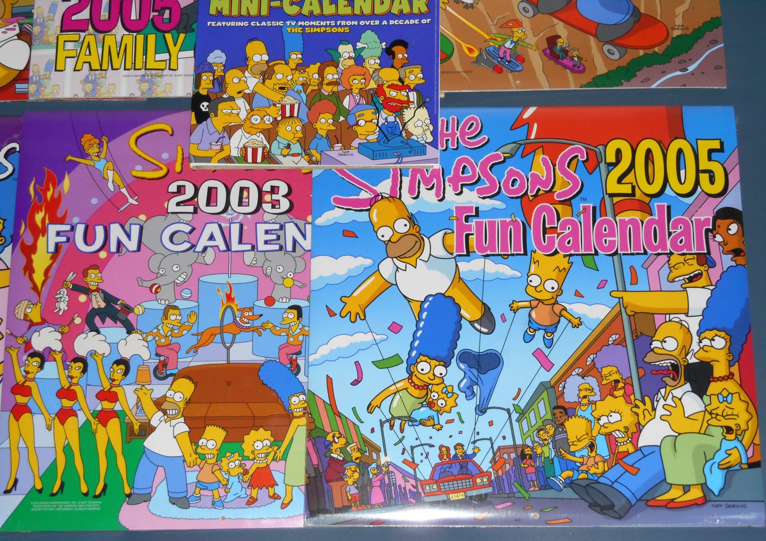 The Simpsons Calendar & Family Organizer Lot Homer Bart Maggie Marge ...