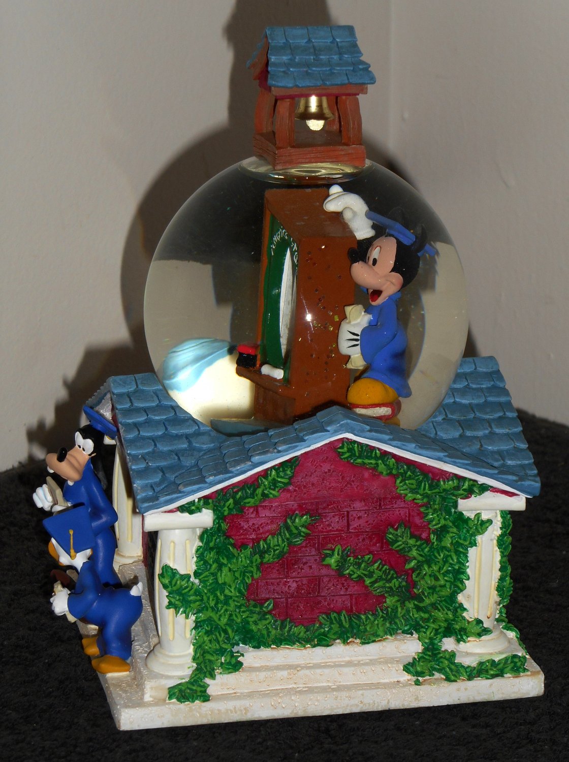 Mickey Mouse Musical Graduation Water Snow Globe Photo Goofy Donald ...