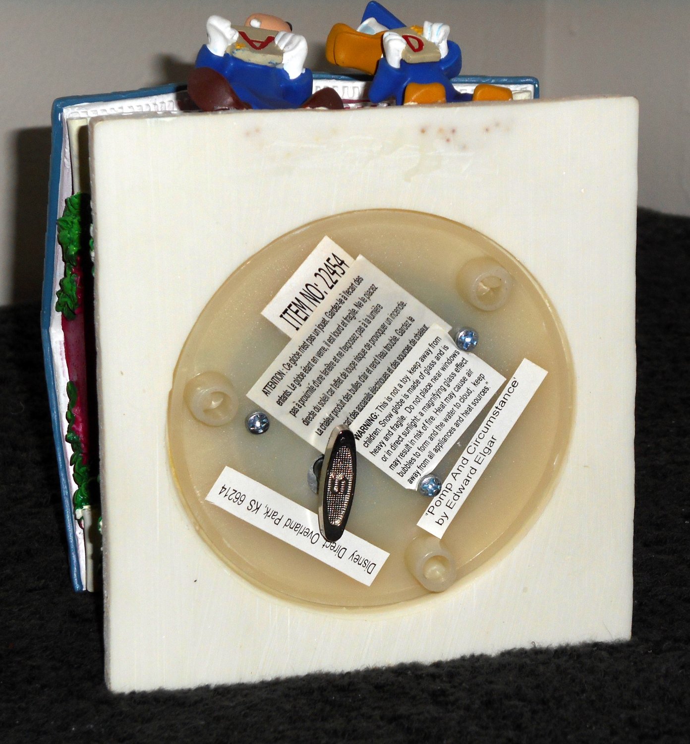 Mickey Mouse Musical Graduation Water Snow Globe Photo Goofy Donald ...