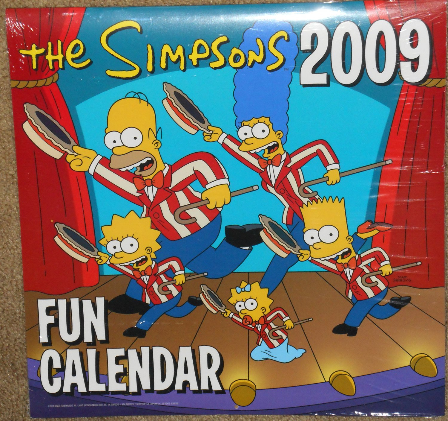 The Simpsons Calendar & Family Organizer Lot Homer Bart Maggie Marge ...