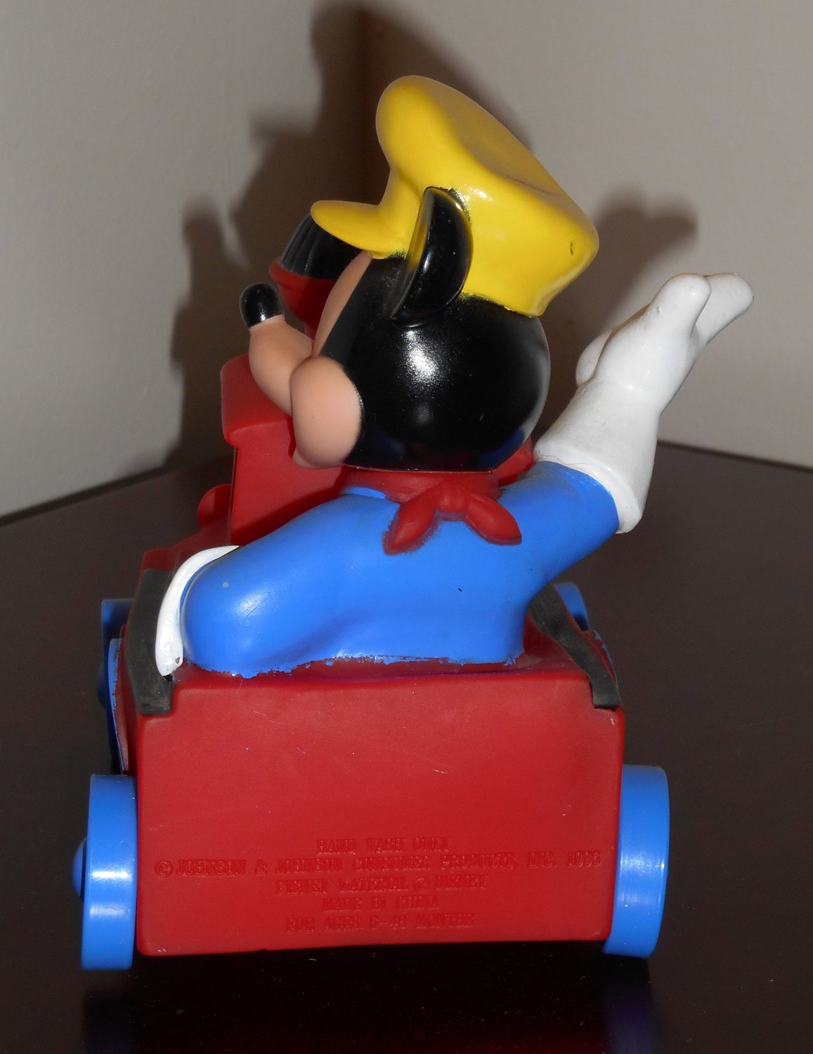Mickey Mouse Plastic Toy Train Johnson & Johnson 1996 Walt Disney Engineer