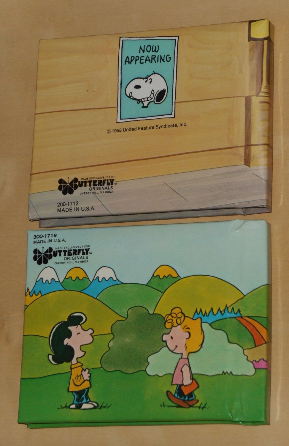 Snoopy Autograph Book Lot of 2 Peanuts Gang Butterfly Originals Joe ...
