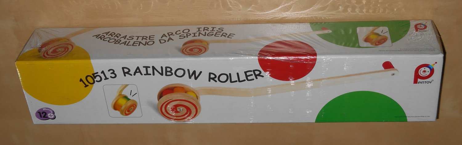 Rainbow Roller Classic Wooden Toddler Toy 10513 Made By Pintoy NIB