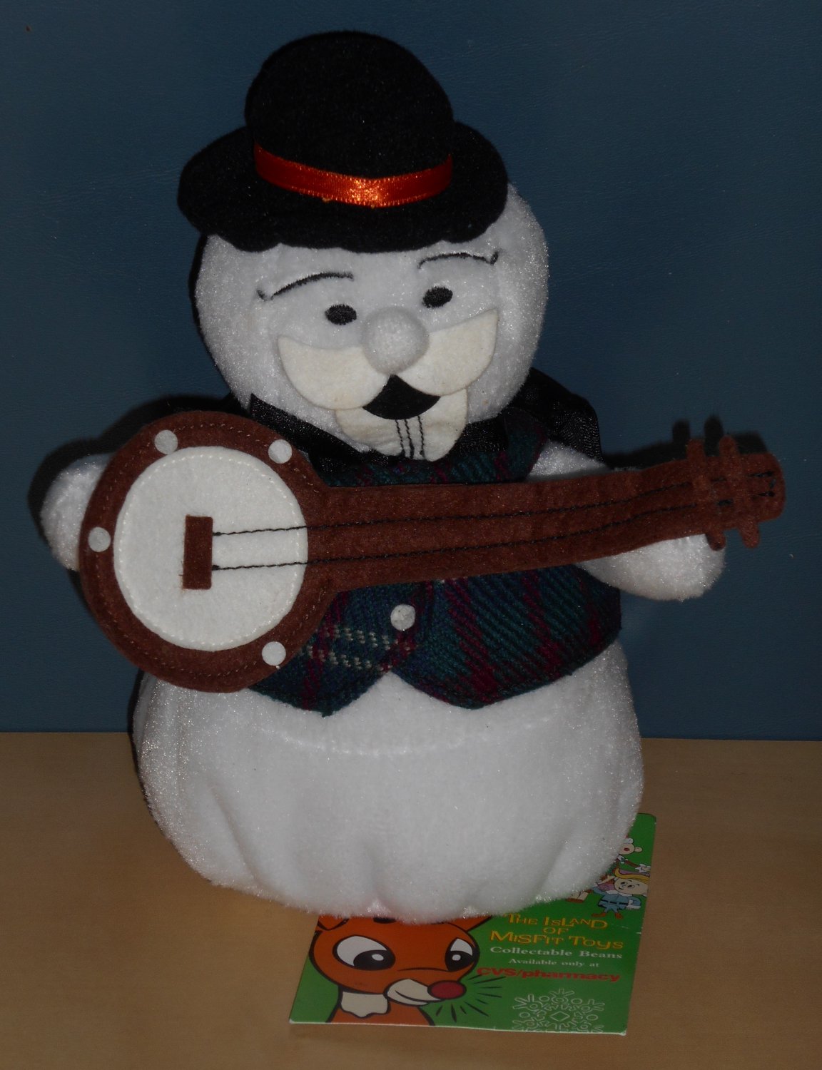 Sam the Snowman with Banjo 7 Inch Plush Bean Bag Rudolph Island Misfit ...