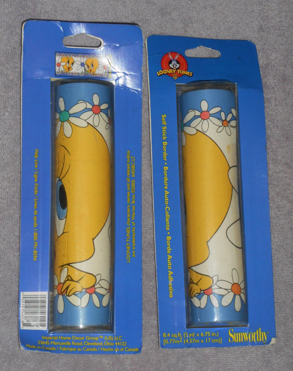 Looney Tunes Tweety Pie Bird Flowers Wall Border Edging Self Stick 10 ...