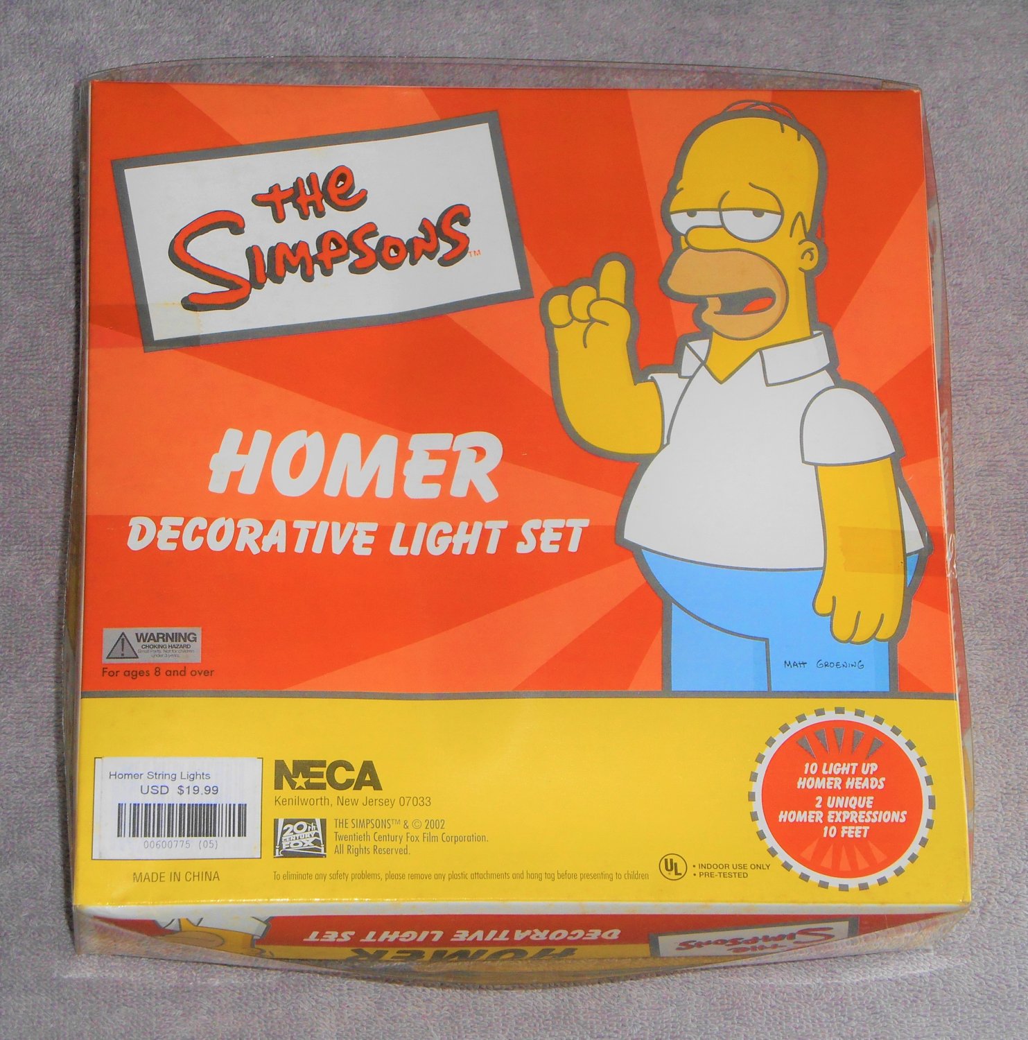 The Simpsons Homer Simpson Heads Decorative Light String Set Fox TV ...