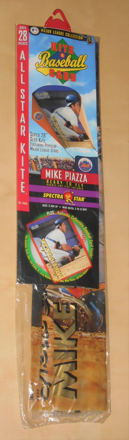 28 Inch MLB Sled Kites & Baseball Card Lot Jeter McGwire Griffey Piazza ...