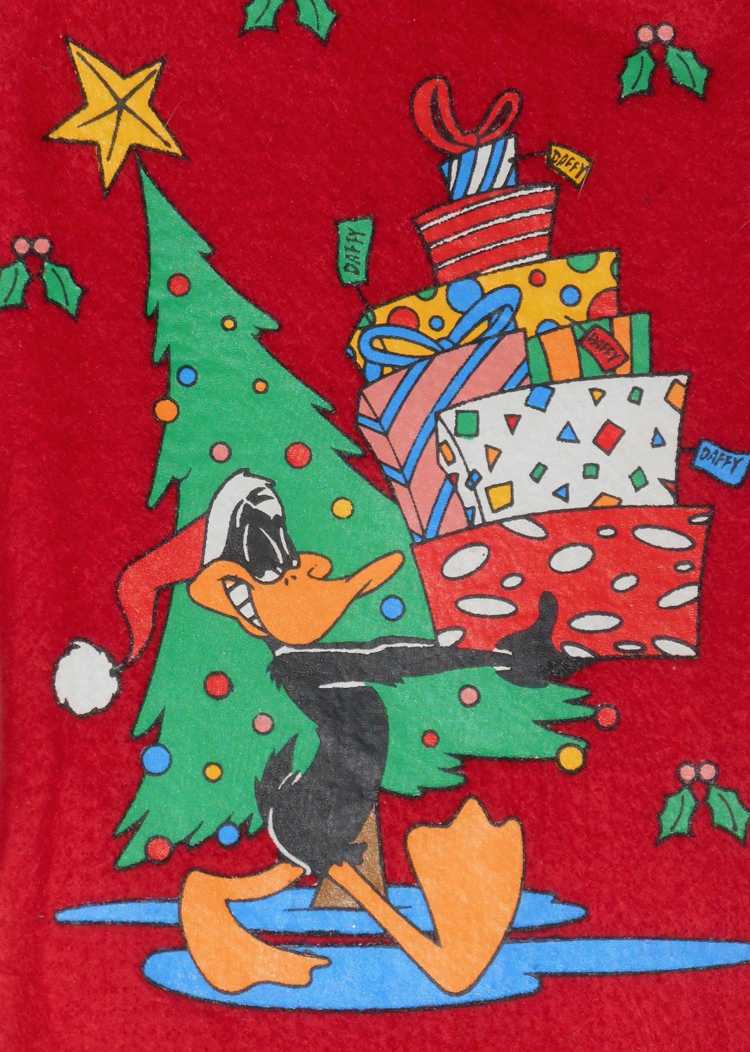 Looney Tunes Daffy Duck Christmas Holiday Stocking Felt Matrix ...