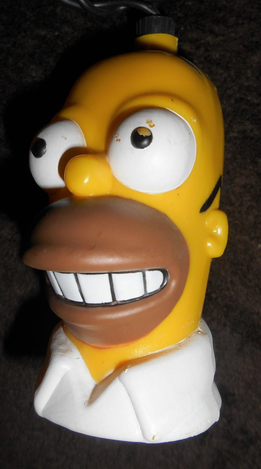 Homer Simpson Heads Decorative 10 Light String Set Fox TV 2002 The Simpsons
