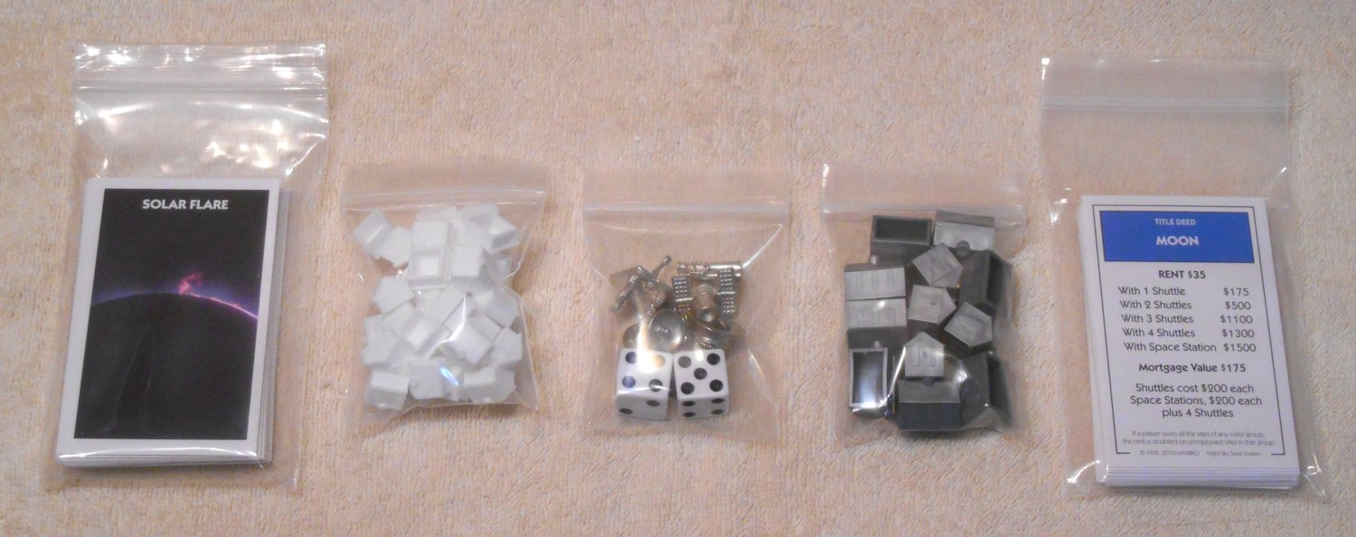 Night Sky Solar System Edition Monopoly Board USAopoly Game Complete ...