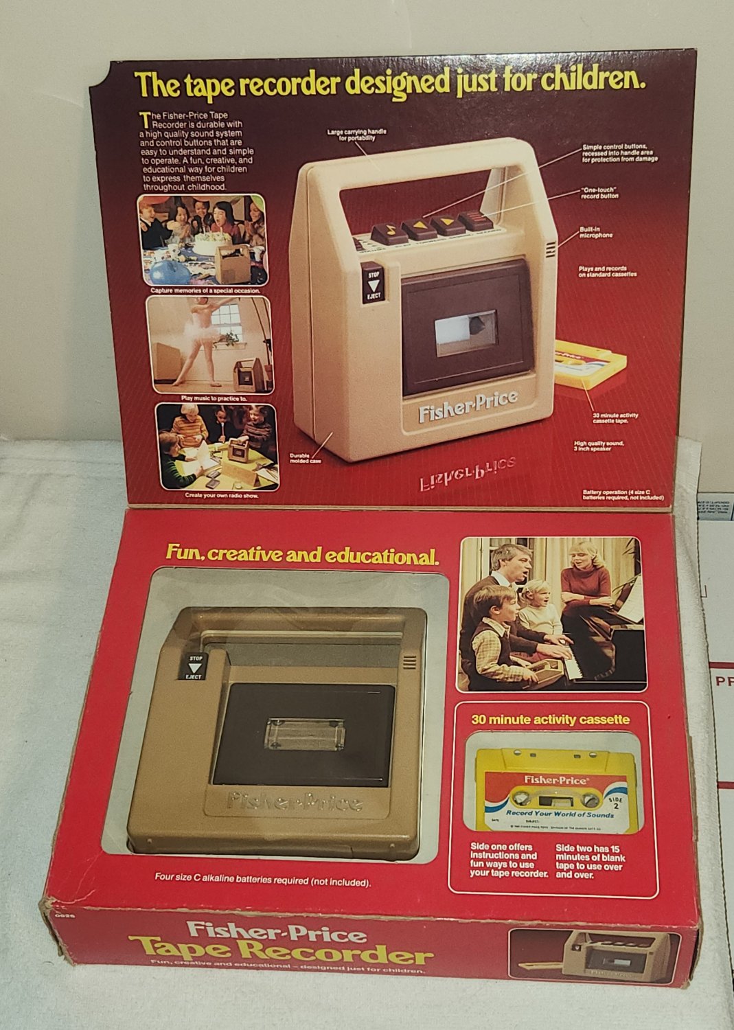 Fisher Price Children's Tape Recorder 0826 826 Works Battery Operated ...
