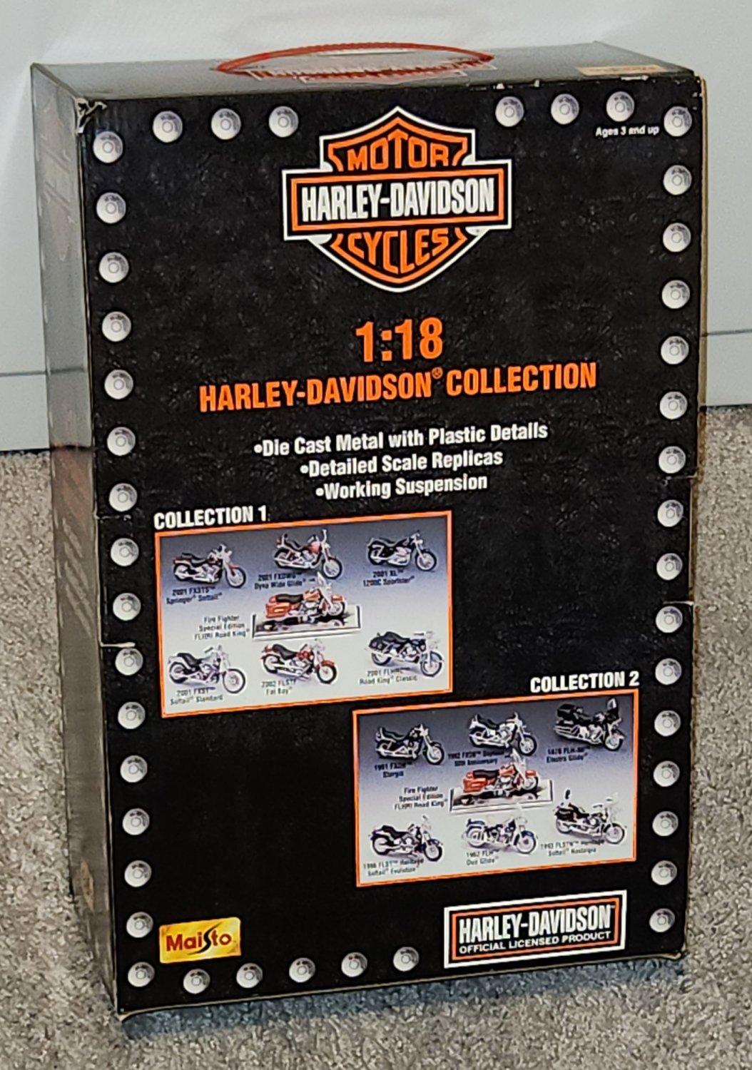 Maisto #1 Harley Davidson Motorcycles 1:18 Scale Replicas Die-Cast ...