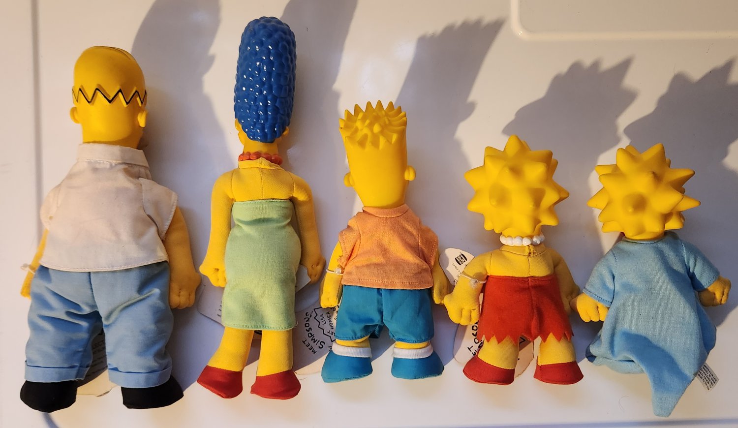 The Simpsons Family 1990 Burger King Plush Doll Set Homer Marge Bart ...