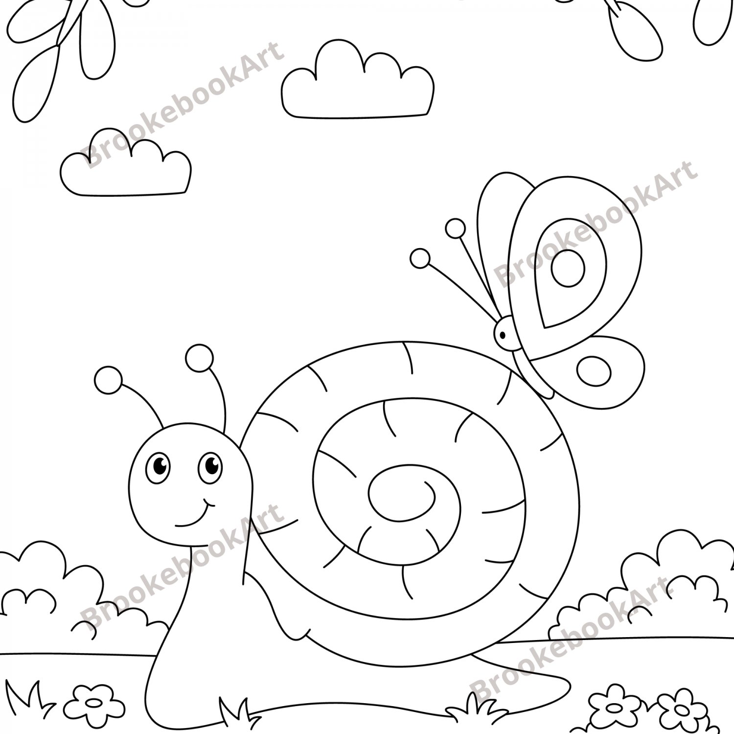 Snail Coloring Pages | Snail Coloring Book for Kids | Printable Pages