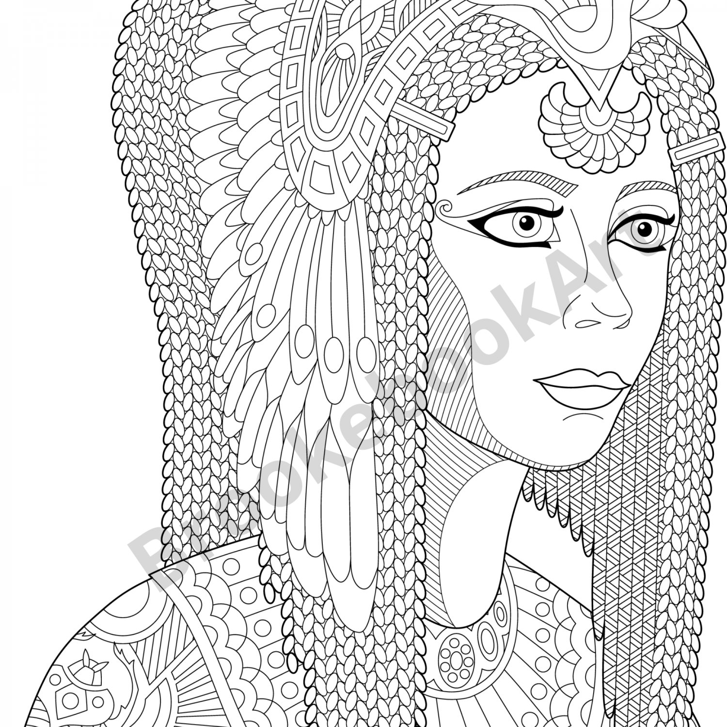 Egyptian Coloring Pages | Pharaoh King and Queen Designs | For adult ...